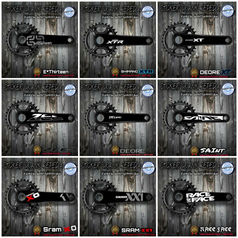 Jual [PROMO] Decal Stiker Crank Sepeda All Varian / Sticker Decal Crank ...
