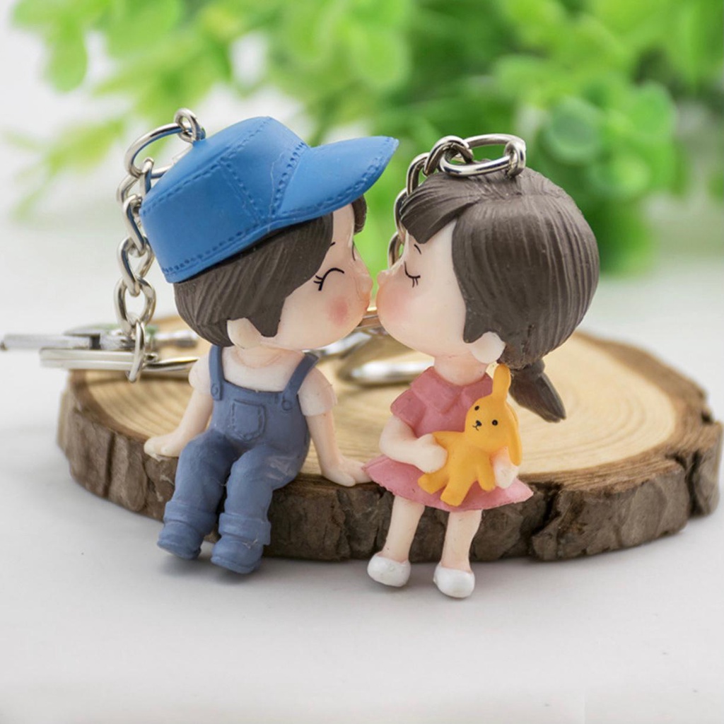 Jual Gantungan Kunci Couple Boneka Figure Cewek Cowok Lucu Unik ...