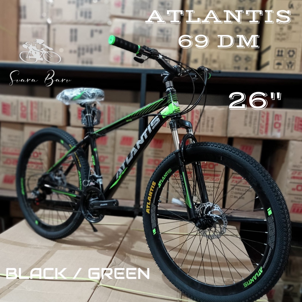 Jual Sepeda Gunung MTB Atlantis AT 69 DM 40MM 26 Inch | Shopee Indonesia