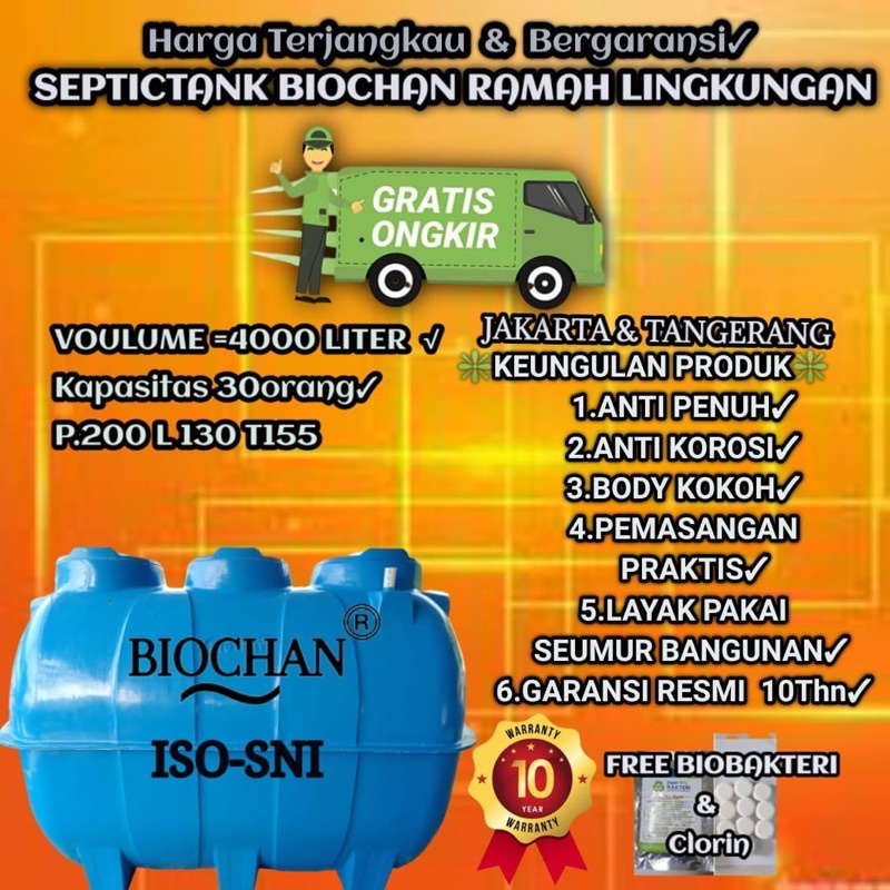 Jual Septic tank bio , Biotech , Biofil , Biotaff, Biotank 4000L ...