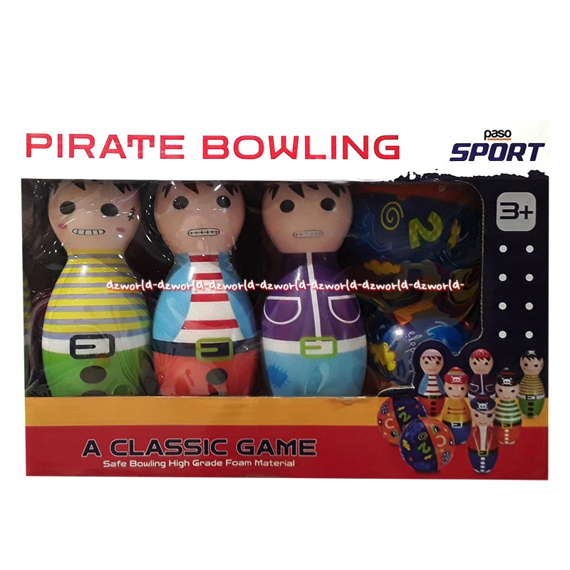 Jual Paso Bowling Pirate Bowling For Kids a Classic Game Mainan Bowling ...