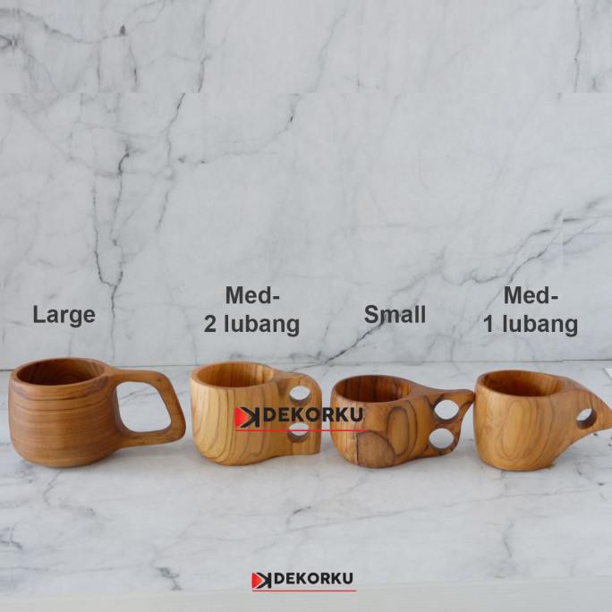 Jual Gelas / Cangkir / Mug / Cup Kayu Jati Kuksa - Small | Shopee Indonesia