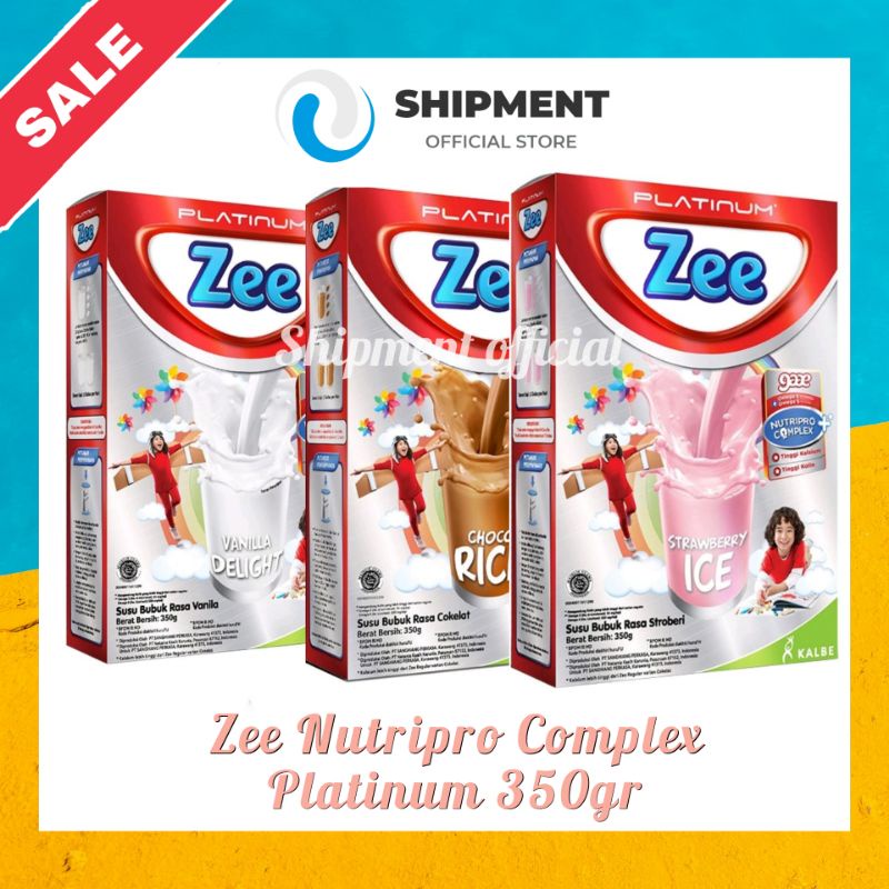 Jual SHIPMENT - ZEE PLATINUM 350 gram VANILLA COKLAT STRAWBERRY KALBE ...