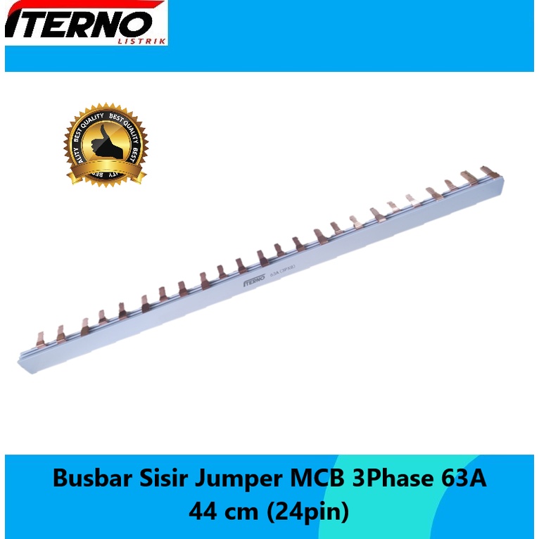 Jual Busbar Sisir Rel Sisir MCB 3 Phase 3P 63A 44CM Iterno | Shopee ...