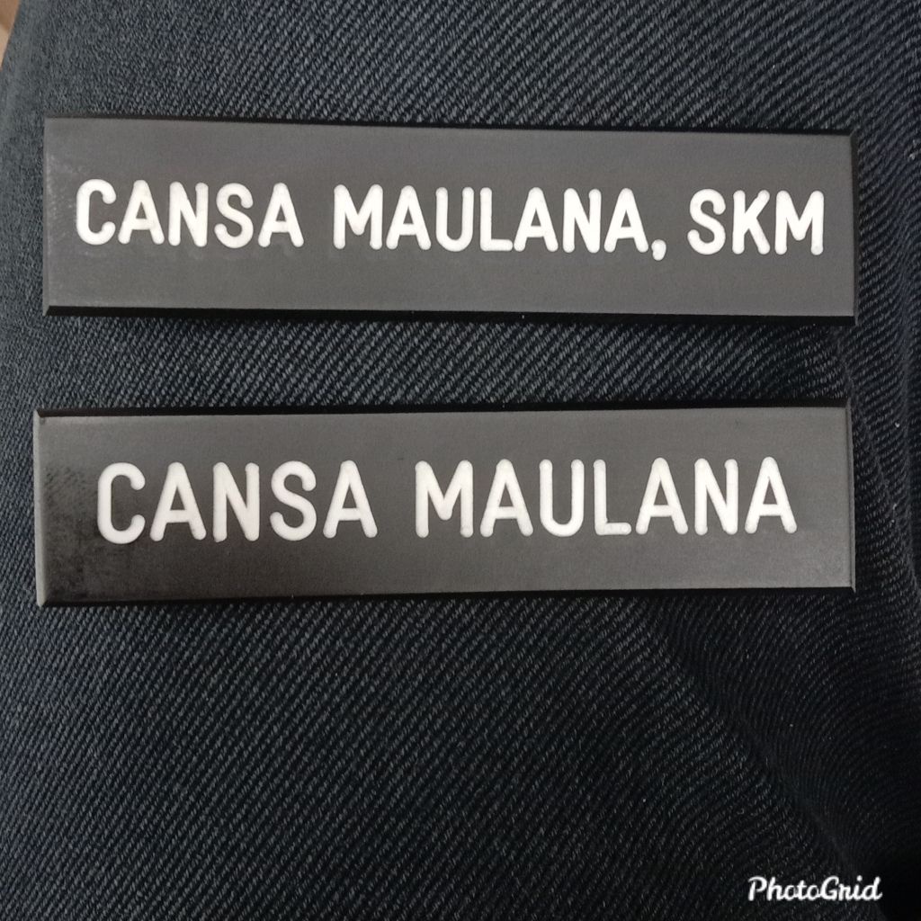Jual SEHARI JADI Name Tag Grafir Gravir Gravier DOFF Laser MURAH ...