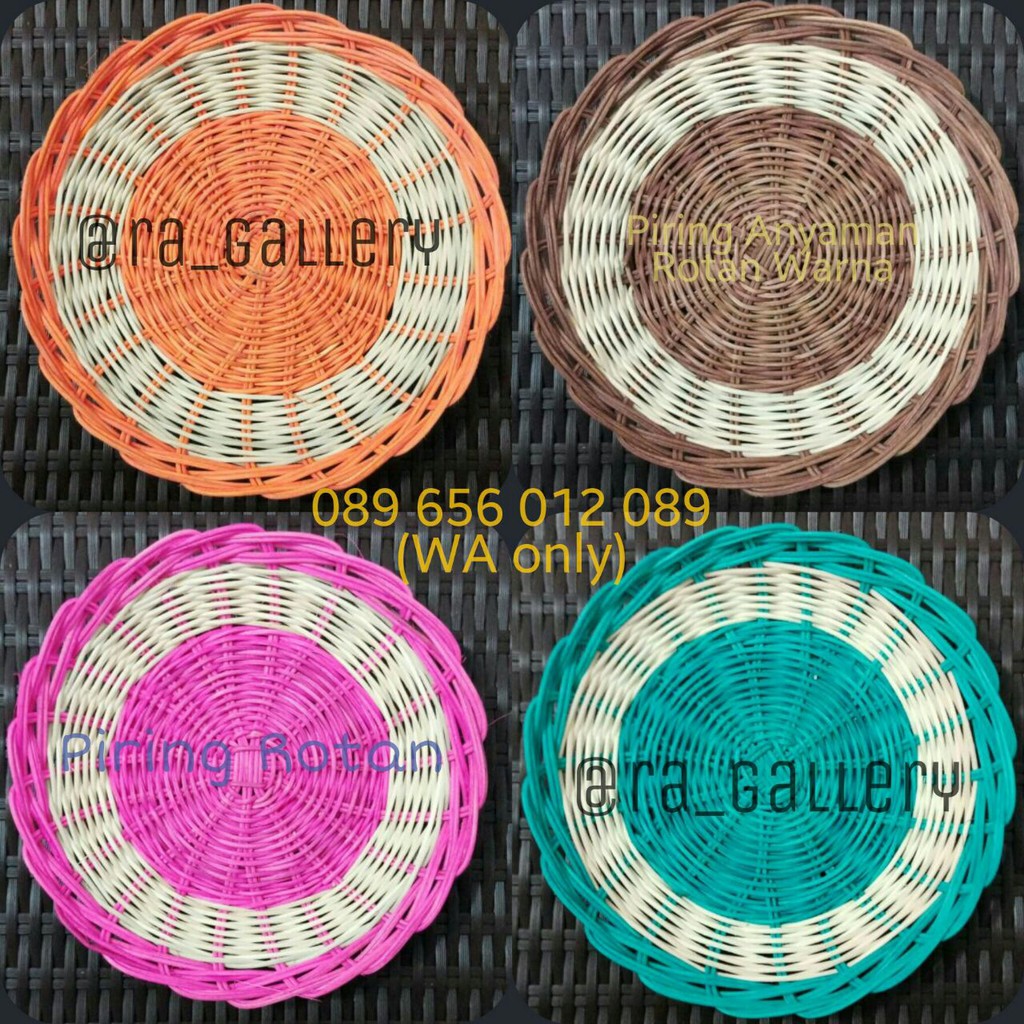 Jual Piring Rotan Anyaman Warna | Shopee Indonesia