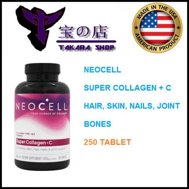 Jual Neocell Super Collagen + C Hair, Skin, Nails, Joints, Bones - 250 ...