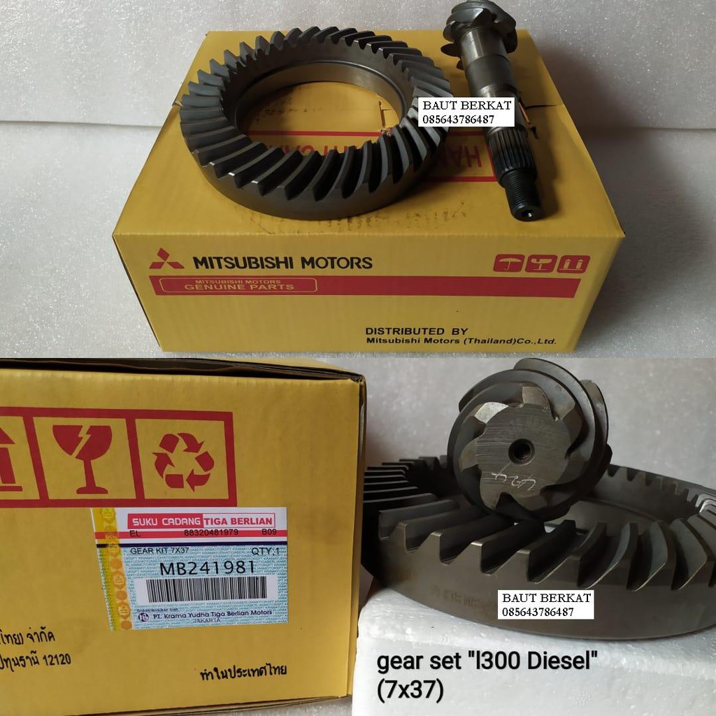 Jual gear set L300 diesel 7x37 gigi gardan L300 diesel crown wheel ...