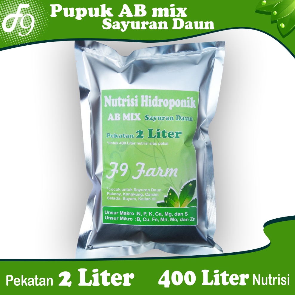 Jual AB Mix 2 L Serbuk Pupuk Nutrisi Hidroponik Sayuran Daun 400 Liter ...