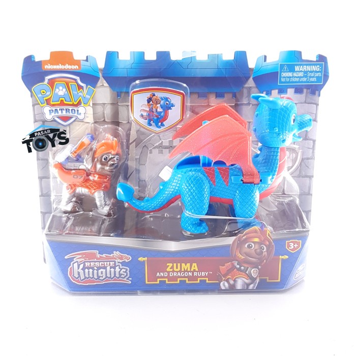Jual Paw Patrol Rescue Knights Zuma And Dragon Ruby Action Figure ...