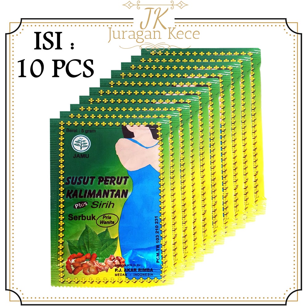 Jual Jamu Susut Perut Serbuk Isi 10 Pcs Kalimantan Peluntur Lemak ...