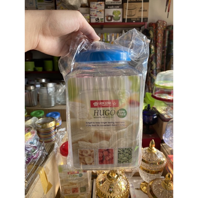 Jual Toples Persegi Hugo Lion Star 4liter Warna Biru dan Merah | Shopee ...