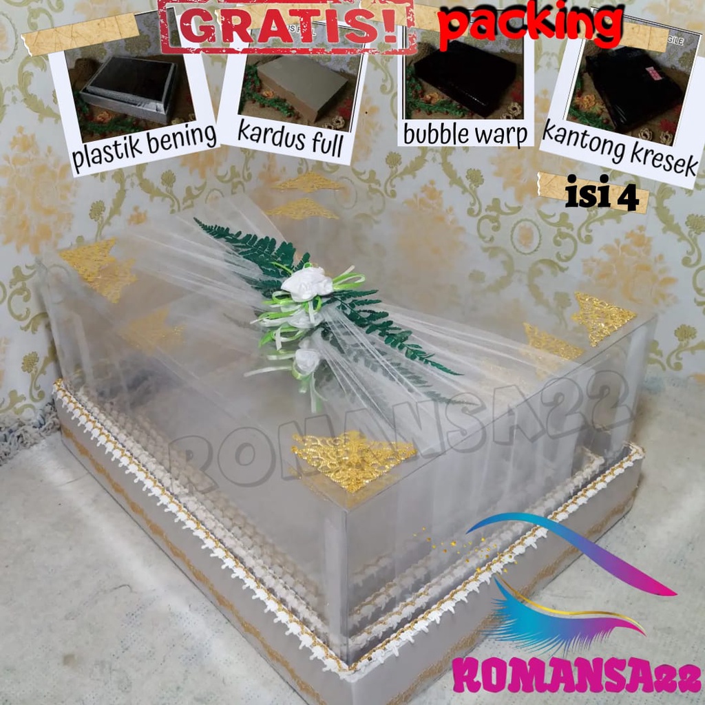 Jual BOX HANTARAN SESERAHAN KOTAK PARSEL PERNIKAHAN HIAS TILE SIKU ISI ...