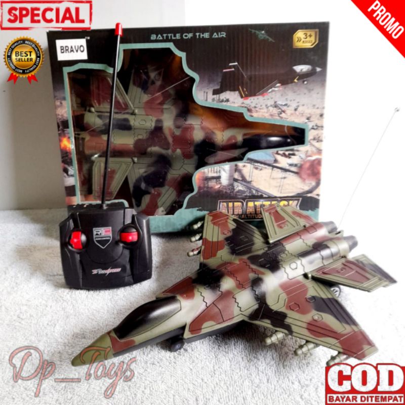 Jual Mainan RC Pesawat Jet Tempur Air Attack Bravo / Pesawat Jet Remote ...