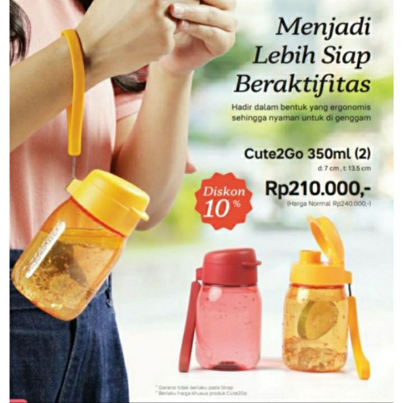 Jual cute to go h2go 350ml Tupperware | Shopee Indonesia