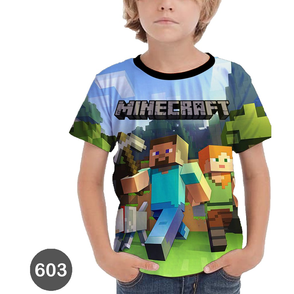 Jual Baju minecraft 3D Baju Minecraft Kartun Series Anak #COWO-603 ...