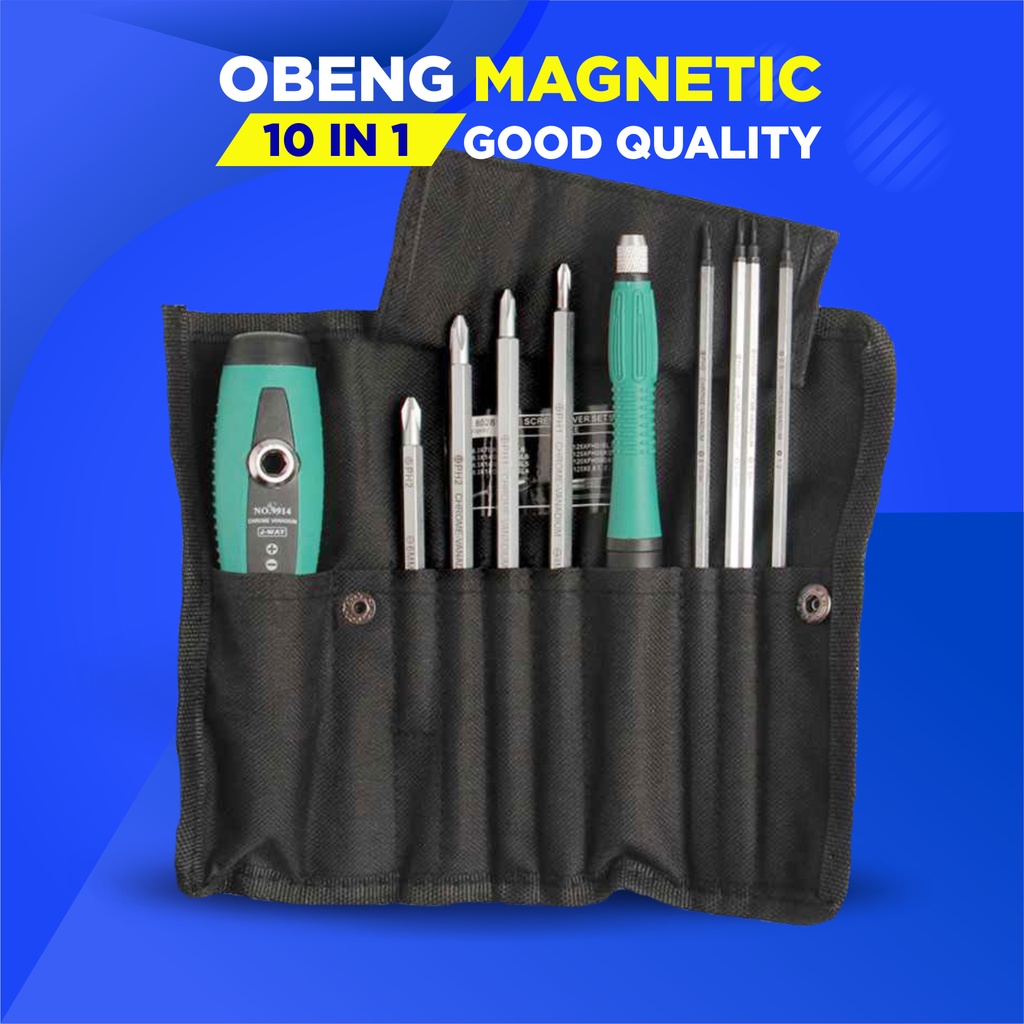 Jual Obeng Bolak Balik Obeng Besar Obeng Magnetic Set Reparasi 10 in 1 ...