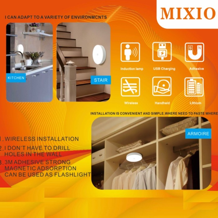 Jual 40tt0 MIXIO SL-01 LAMPU LED SENSOR OTOMATIS SENSOR GERAK BASEUS KILLER HYH2012 | Shopee ...
