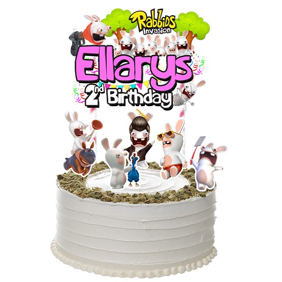 Rabbids Invasion Cake PETER Rabbit Cake Topper #fondanttutorial