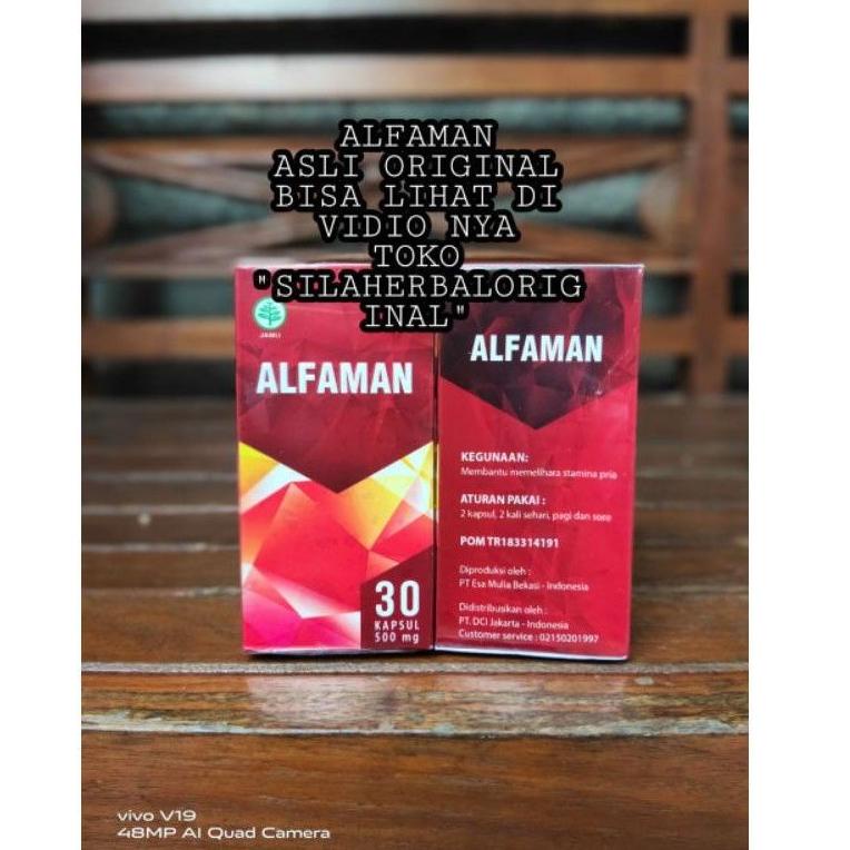 Jual [KODE 856] Alfaman Asli Original 100% Herbal Suplemen Stamina Pria ...
