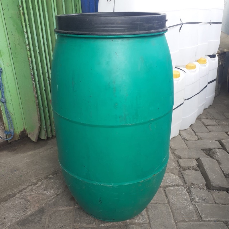 Jual tong tempat sampah / gentong air dan drum/tong biru 100 liter ...