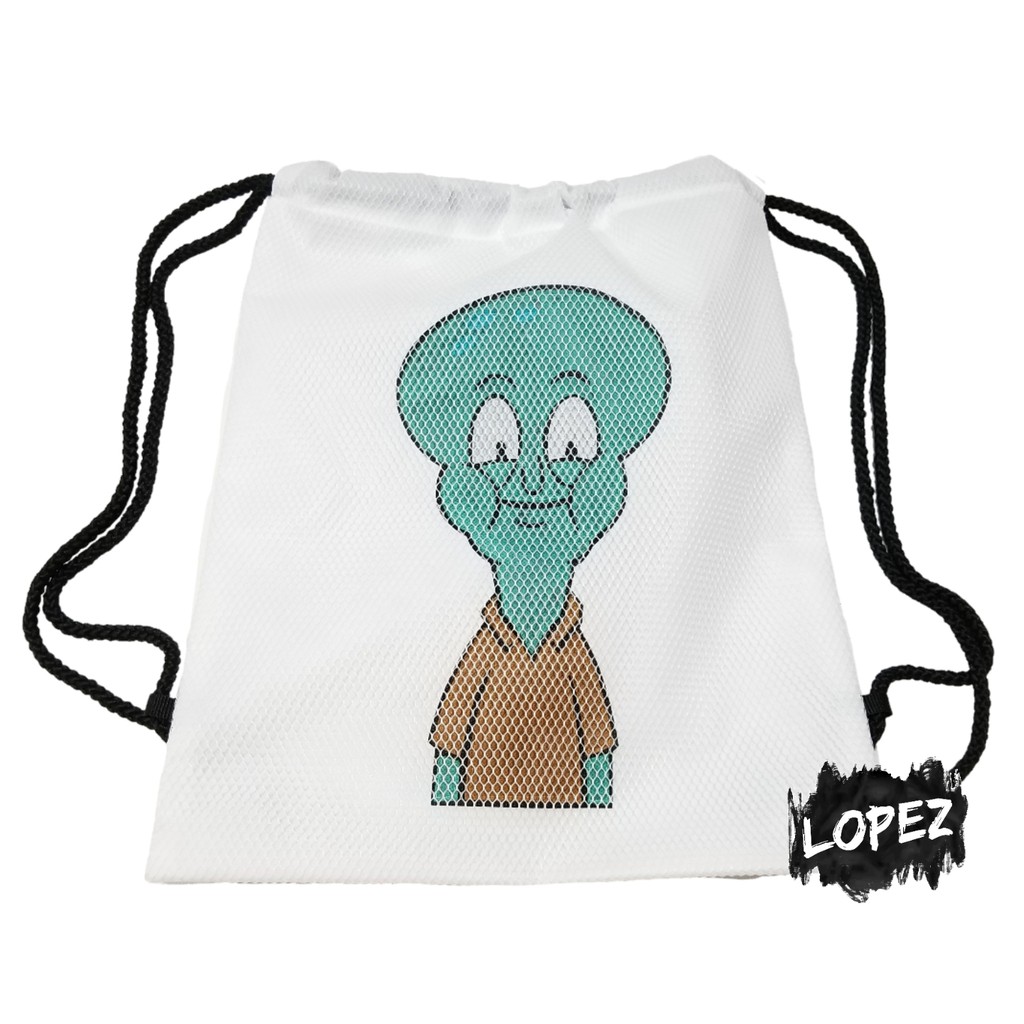 Jual Tas Jaring Squidward / Draw String Bag Spongebob Squarepants / Tas ...