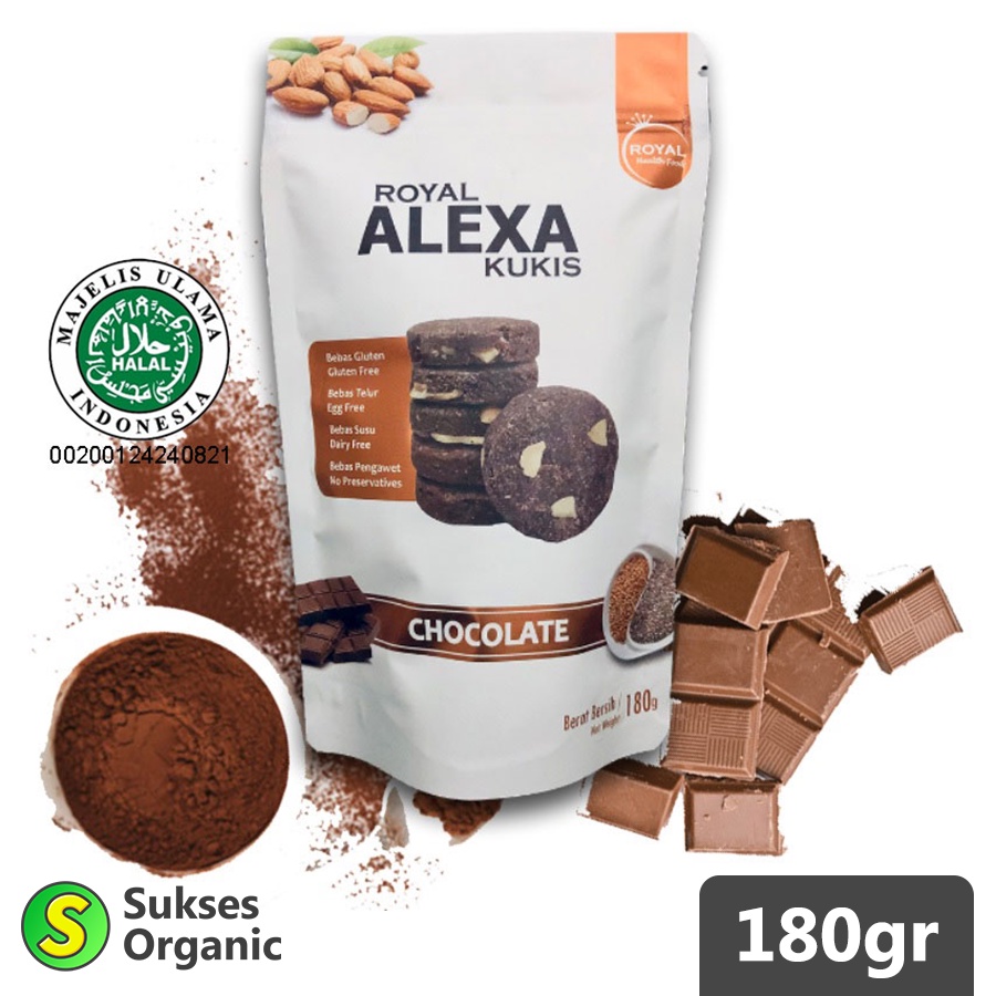 Jual Alexa Cookies Almond Coklat Gluten Free 180gr | Shopee Indonesia