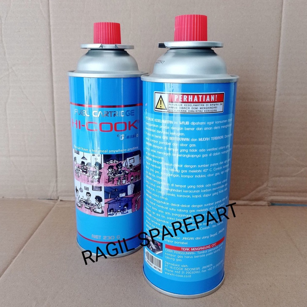 Jual Tabung Gas Mini Hi-Cook Gas Kompor Portable Hicook Original 230 Gr ...