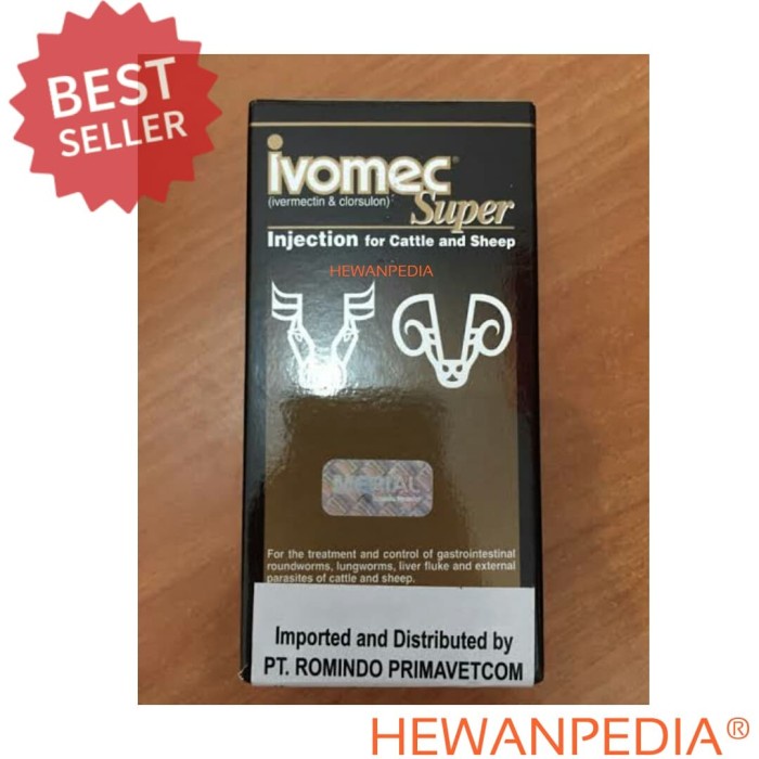 Jual IVOMEC SUPER injection 50 ml - Merial - Obat kutu Parasit Cacing ...
