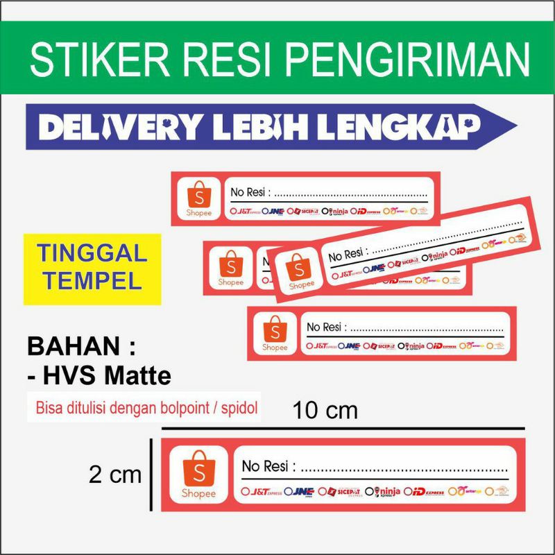Jual Label Resi Stiker, Stiker Resi, Stiker Pengiriman | Shopee Indonesia