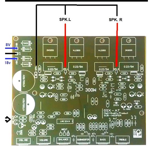 Jual KIT POWER AKTIF TOSHIBA 300 WATT - PANEL TONE CONTROL MIC | Shopee ...