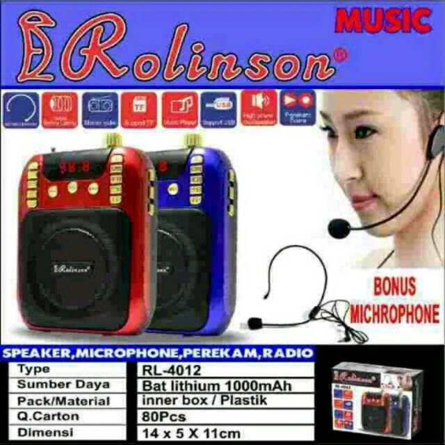 Jual SPEAKER MICROPHONE PEREKAM RADIO MERK ROLINSON RL-4012 | Shopee ...