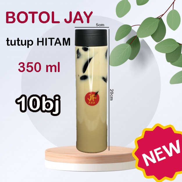 Jual Botol Plastik JAY/JP Hitam 350ml (10 pcs) | Shopee Indonesia