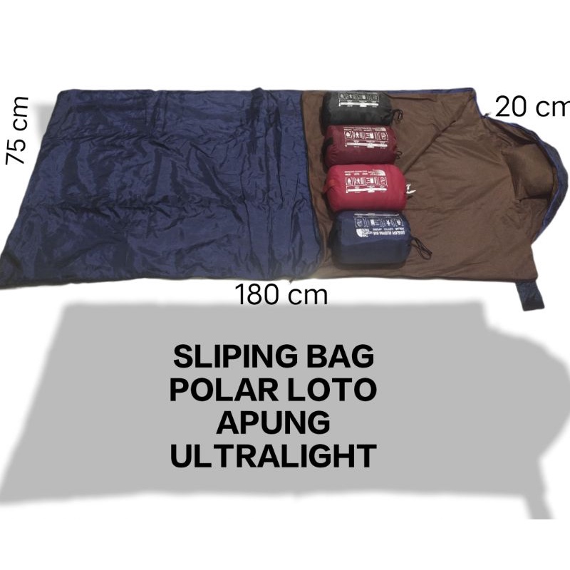 Jual SLEEPING BAG POLAR LOTO APUNG FREE BANTAL KANTUNG TIDUR OUTDOOR ...