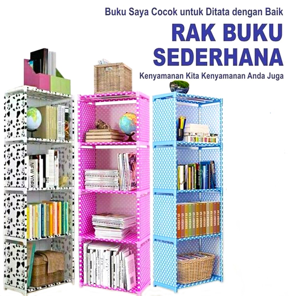 Jual Rak Buku Portable susun 5 Stainless Steel | Shopee Indonesia