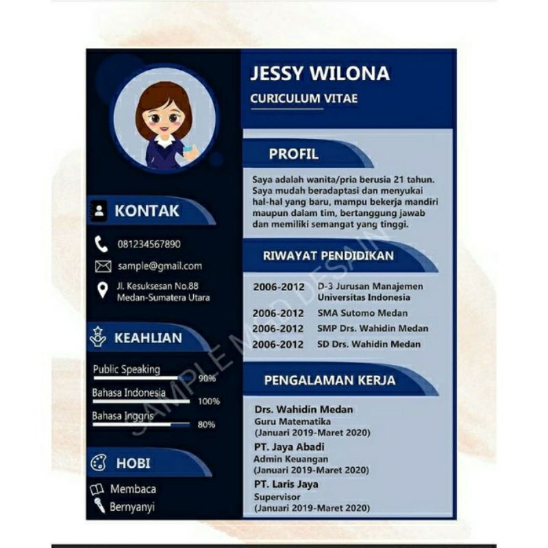 Jual DESAIN CV BAGUS/Bisa revisi dan request warna gratis/desain ...
