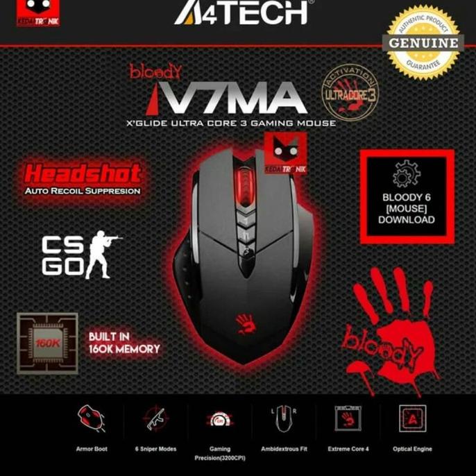 Jual Mouse gaming a4tech bloody V7 Macro function - Mouse bloody V7MA ...