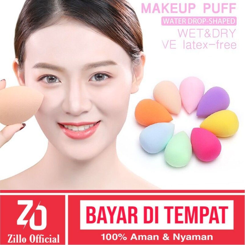 Jual ZILLO Spon Make Up Beauty Blender Tear Drop Egg Sponge Spons ...