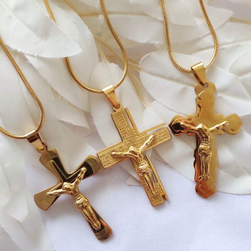 Jual Kalung Salib Yesus Emas 18k Pria dan Wanita | Shopee Indonesia