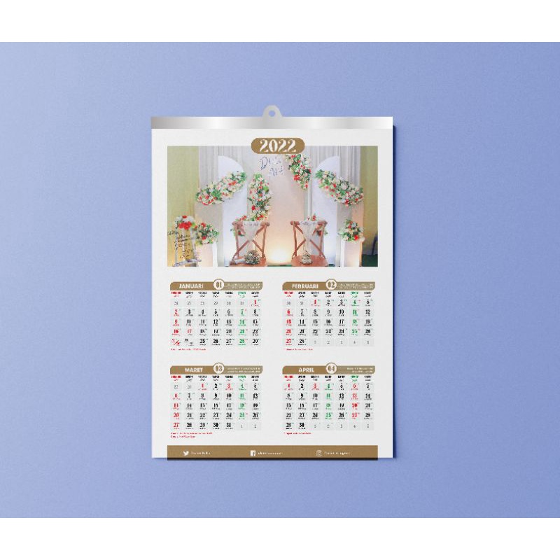 Jual Kalender Dinding 2023 Klem A3+ Bisa Satuan Custom Desain Kertas ...
