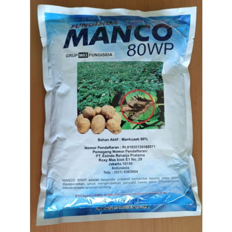 Jual Fungisida MANCO 80 WP 1kg untuk mengendalikan busuk daun kentang ...