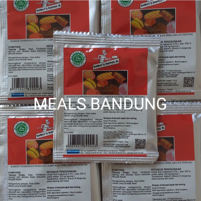 Jual Baker's Bonus Bread Improver sachet 10gr. | Shopee Indonesia