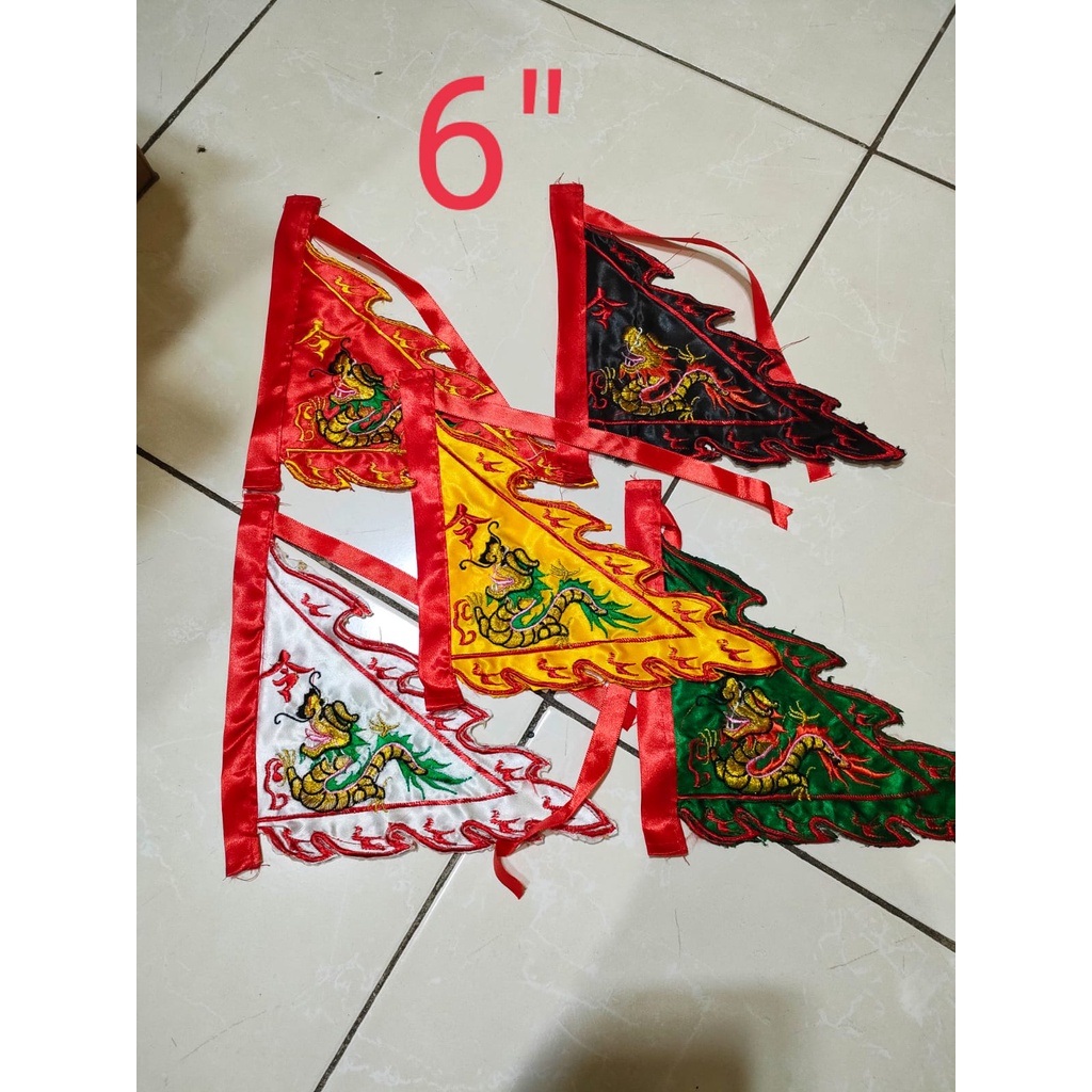 Jual Bendera Panji Naga 5 Warna Ukuran 6 Inchi | Bendera Naga 5 Penjuru ...