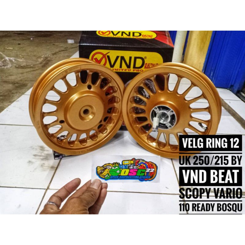 Jual velg vnd ring 12 beat scopy vario 110 genio model vespa | Shopee ...
