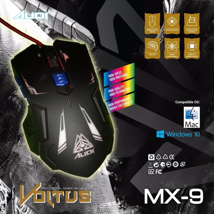 Jual Mouse Gaming AUDI Voltus MX-9 | Shopee Indonesia