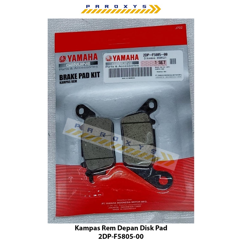Jual KAMPAS REM DEPAN DISK PAD 2DP-F5805-00 NMAX AEROX 155 JUPITER MX KING | Shopee Indonesia