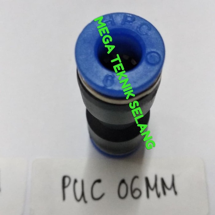 Jual FITTING PNEUMATIC LURUS 04 MM PUC SAMBUNGAN SELANG TUBING NYLON 04 ...