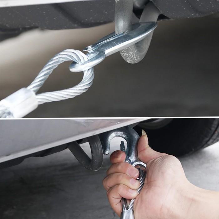 Jual tali derek mobil kawat sling baja hook emergency tow rope 5 ton ...