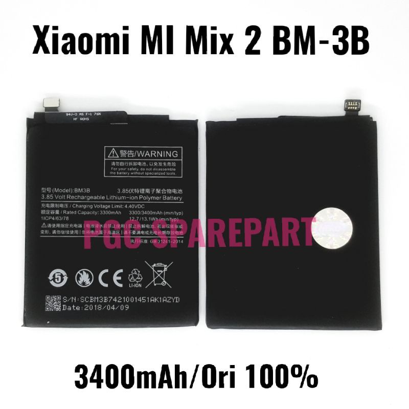 Jual Baterai BN3B Original 100 persen XiaoMi MI Mix 2 BM3B - BM - 3B - Batre Batere Baterei ...