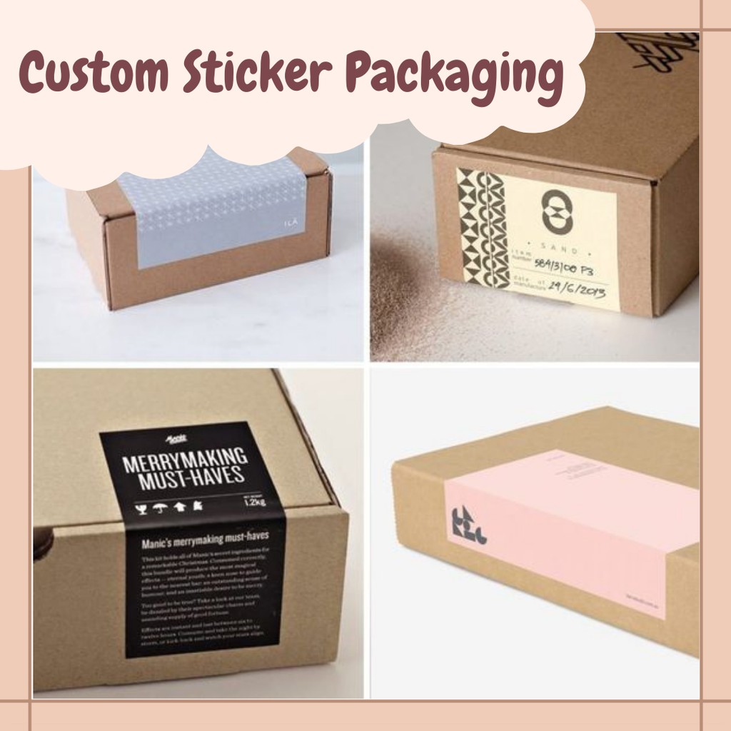 Jual CUSTOM CETAK STIKER BOX PACKAGING STIKER LABEL STICKER SEGEL ...